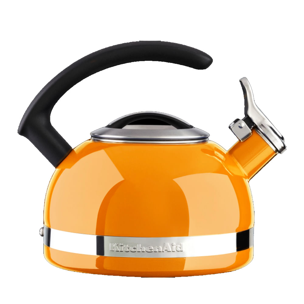CHALEIRA EM AÇO INOX COM APITO LARANJA KITCHENAID - Spicy CHALEIRA EM AÇO INOX COM APITO LARANJA KITCHENAID - Spicy